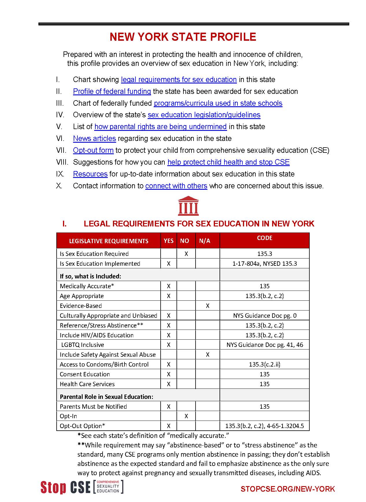 StopCSE.org | New York